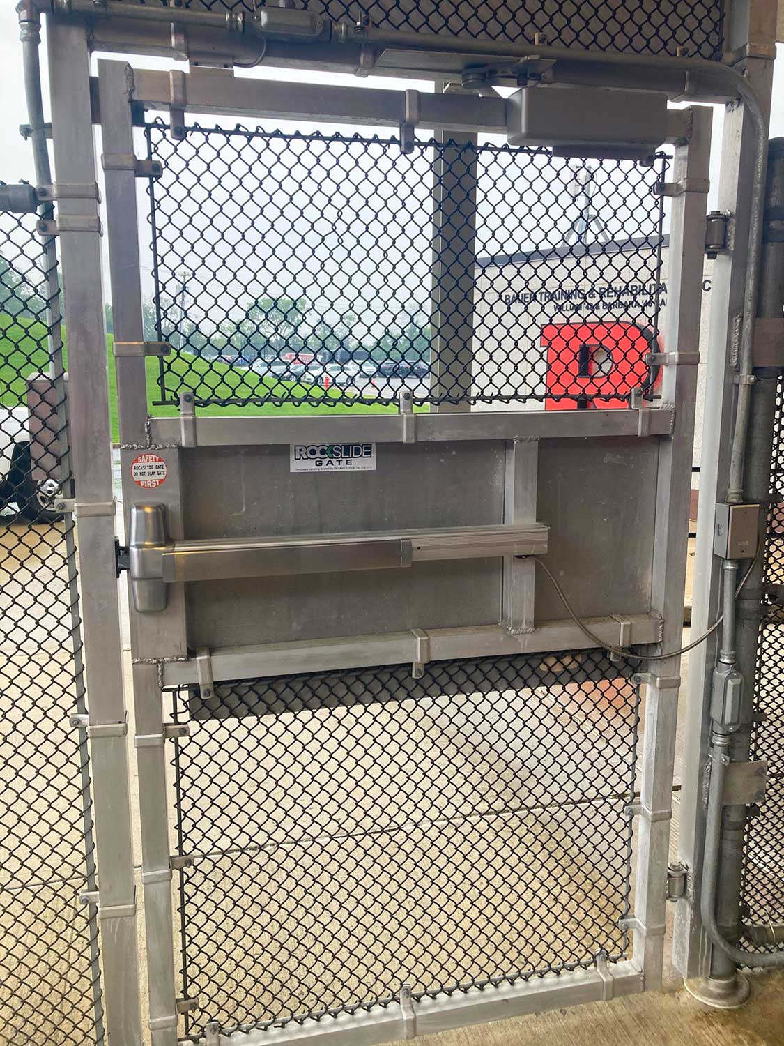 Push Bar Security Gate - Central Jersey Fence